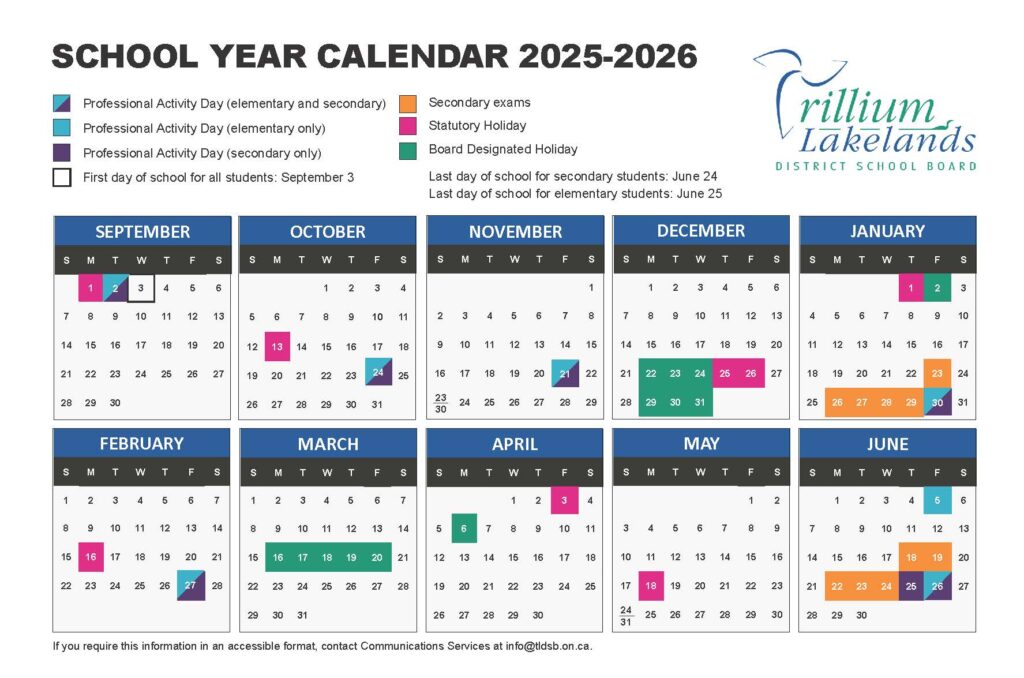 Calendar – Haliburton Highlands Secondary School